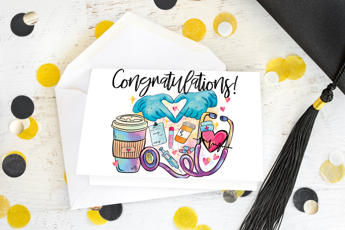 Nursing School Graduation - Single Card – Red Door Inspirations